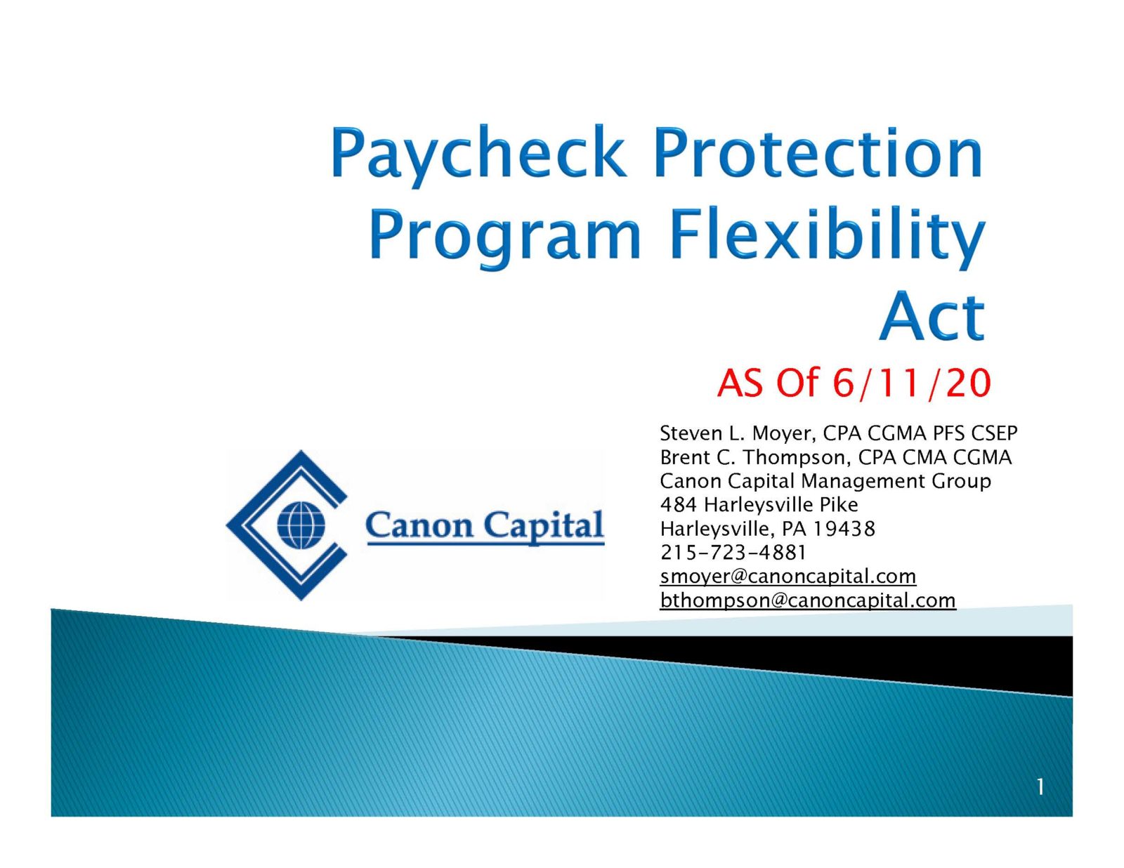 "Paycheck Protection Program Flexibility Act – What We Know as of 6/11 ...