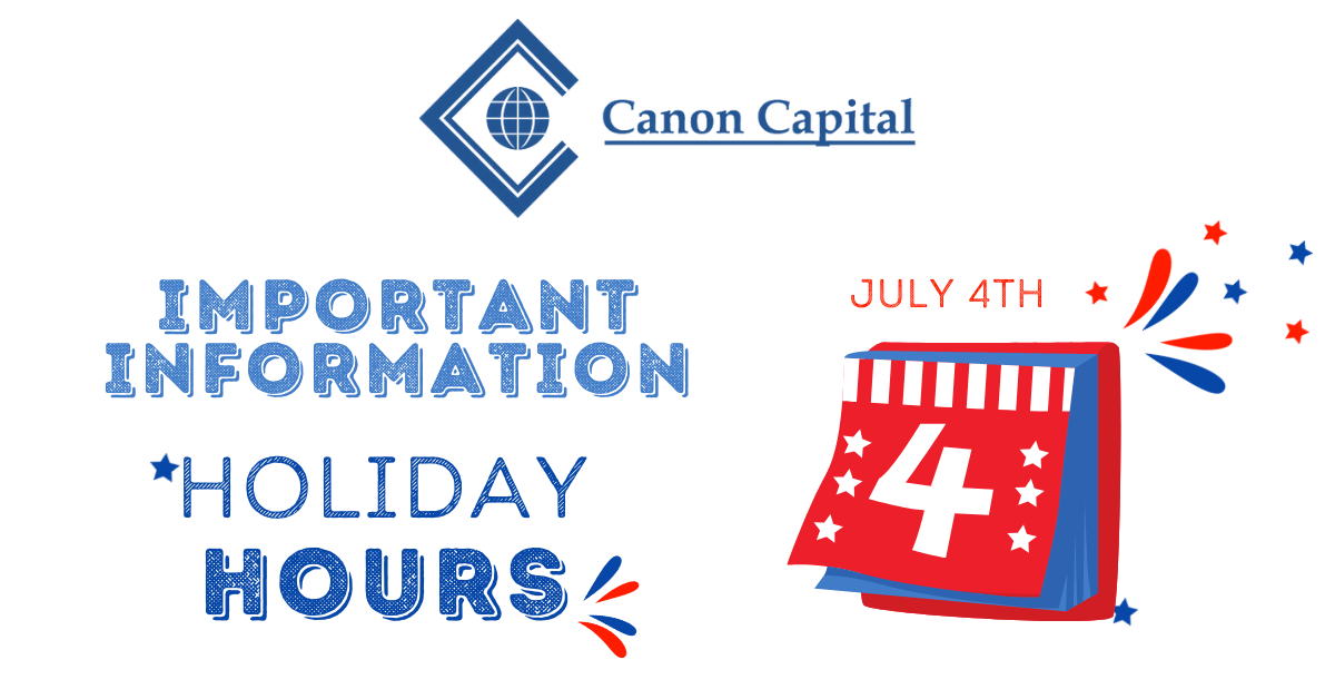 July 4 Hours – Important Update for Payroll Clients | Canon Capital Management Group, LLC